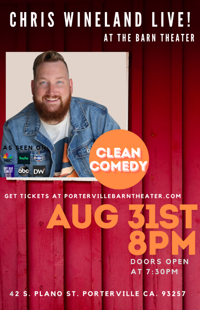 Top Clean Comedian comes to Porterville! – Porterville Barn Theater